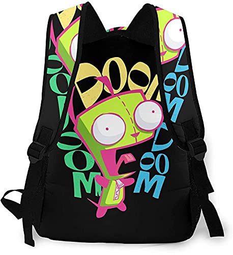 Invader Zim Backpack Laptop Travel Bag Durable Waterproof for School College Student Knapsack