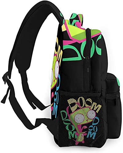 Invader Zim Backpack Laptop Travel Bag Durable Waterproof for School College Student Knapsack