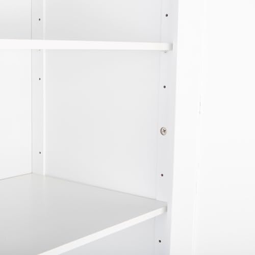 Cffuvros Freestanding Kitchen Storage Cabinets, with Double Doors 1 Central Drawer Adjustable, 72 Inch Pantry Cabinet Cupboard for Living Room Home Kitchen