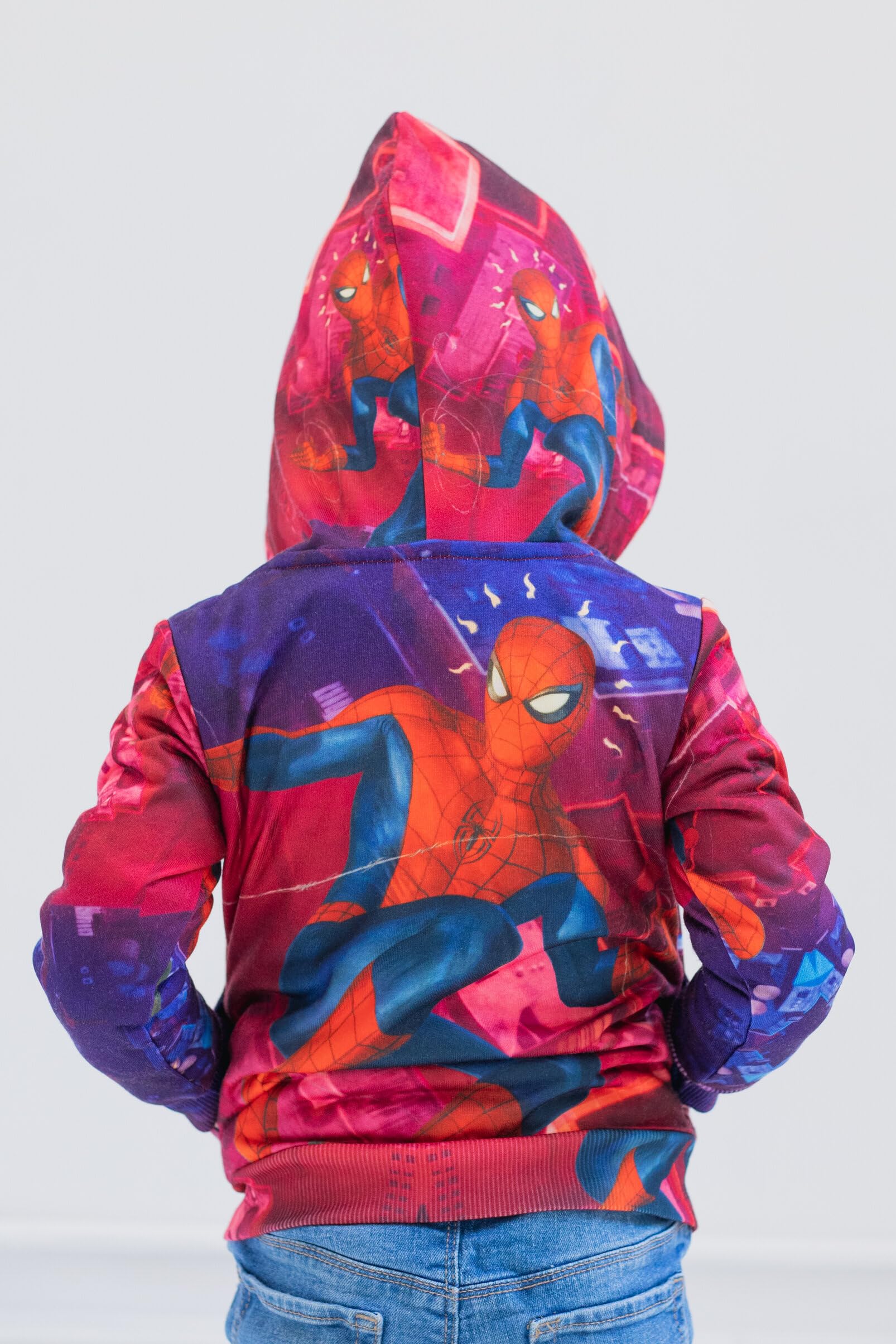 Marvel Spider-Man Little Boys Fleece Zip Up Hoodie Multicolor 7-8