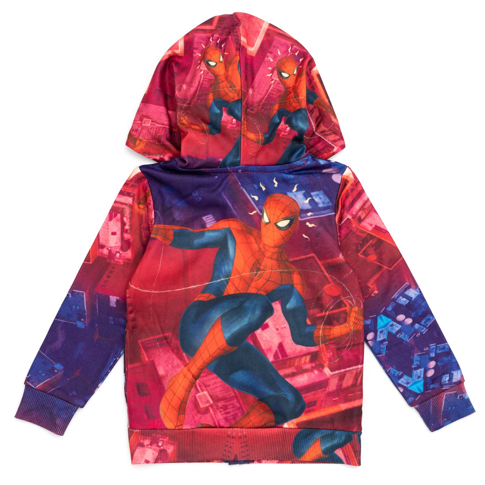 Marvel Spider-Man Little Boys Fleece Zip Up Hoodie Multicolor 7-8