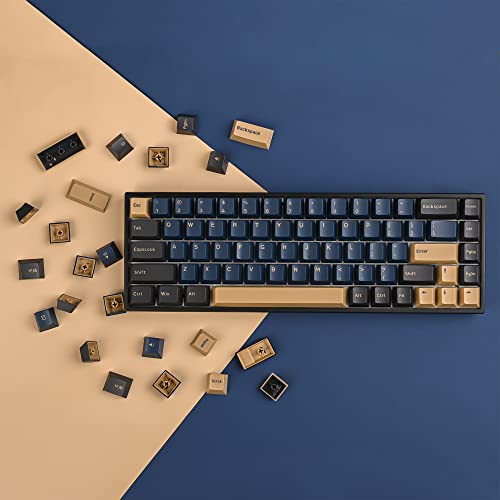 Fogruaden PBT Blue Samurai Keycaps, 170 Keycap Set Double Shot Keycaps, Cherry Profile, Custom Keycaps for Cherry Gateron MX Switches Mechanical Keyboard
