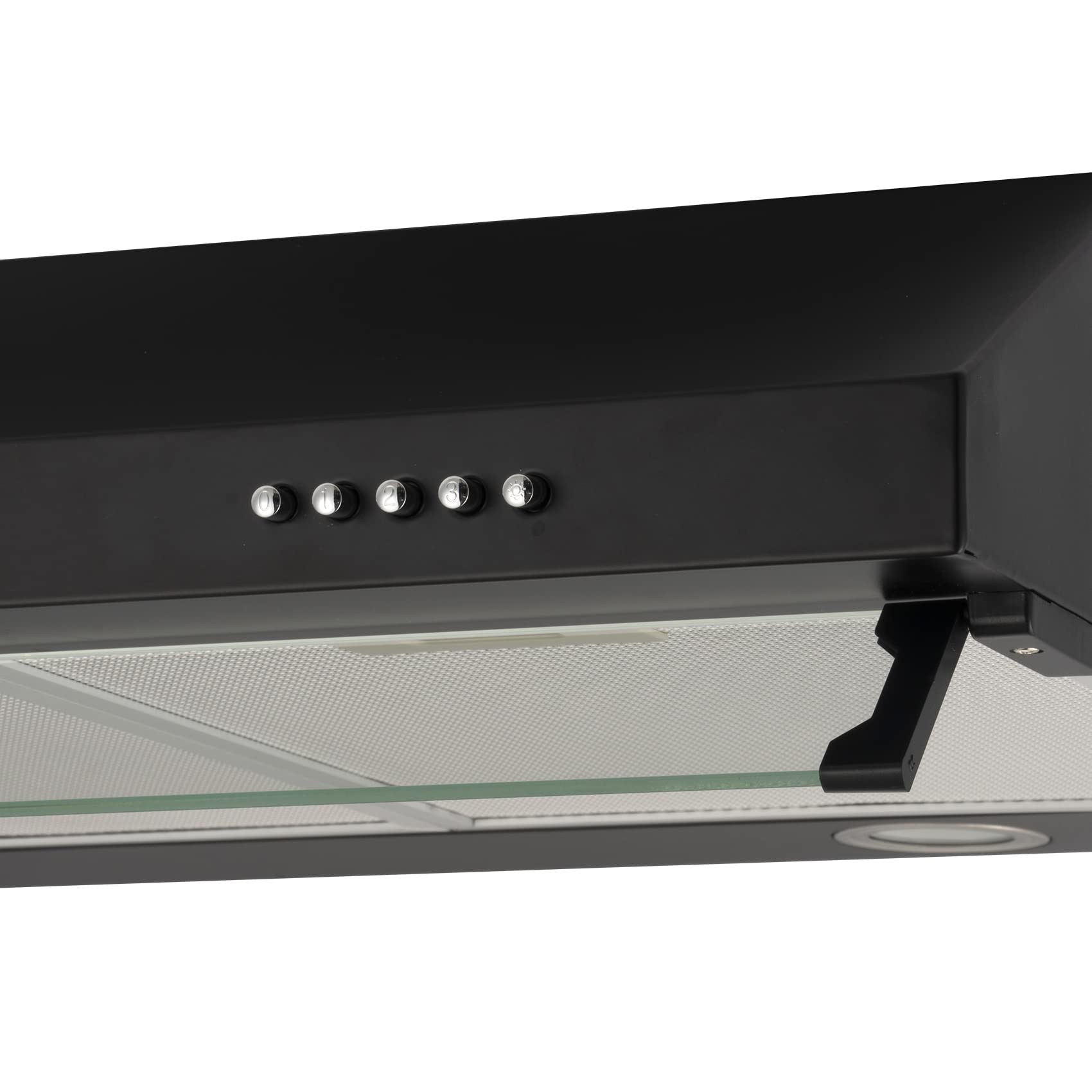 35 Inch Dual-motors Kitchen Under Cabinet Ducted/Ductless Range Hood with 3 Speed Exhaust Fan and Reusable Filters, LED Lights, Black