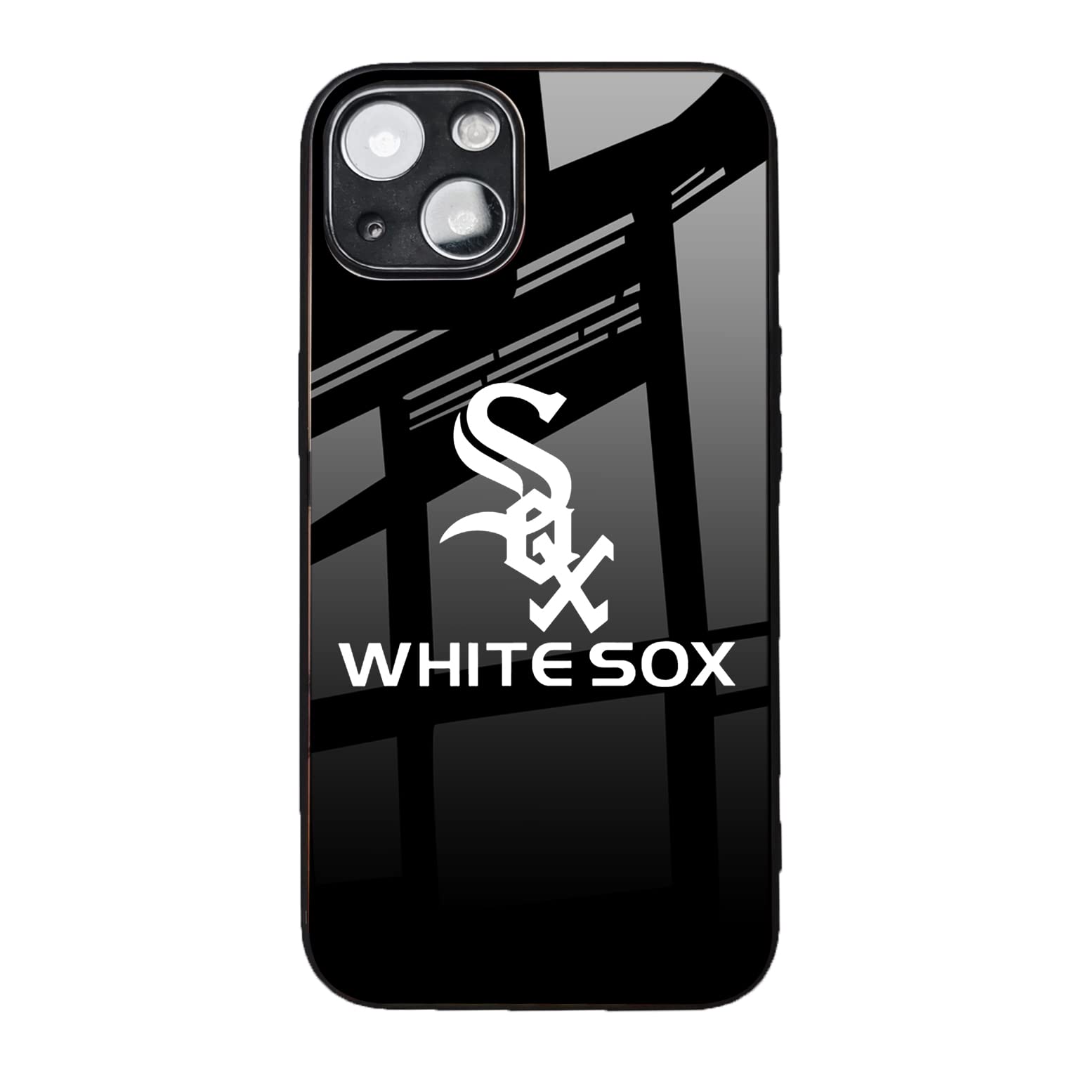 Officially Licensed for White Sox 6.1 Inch Tempered Glass Phone Case Compatible with iPhone 13.