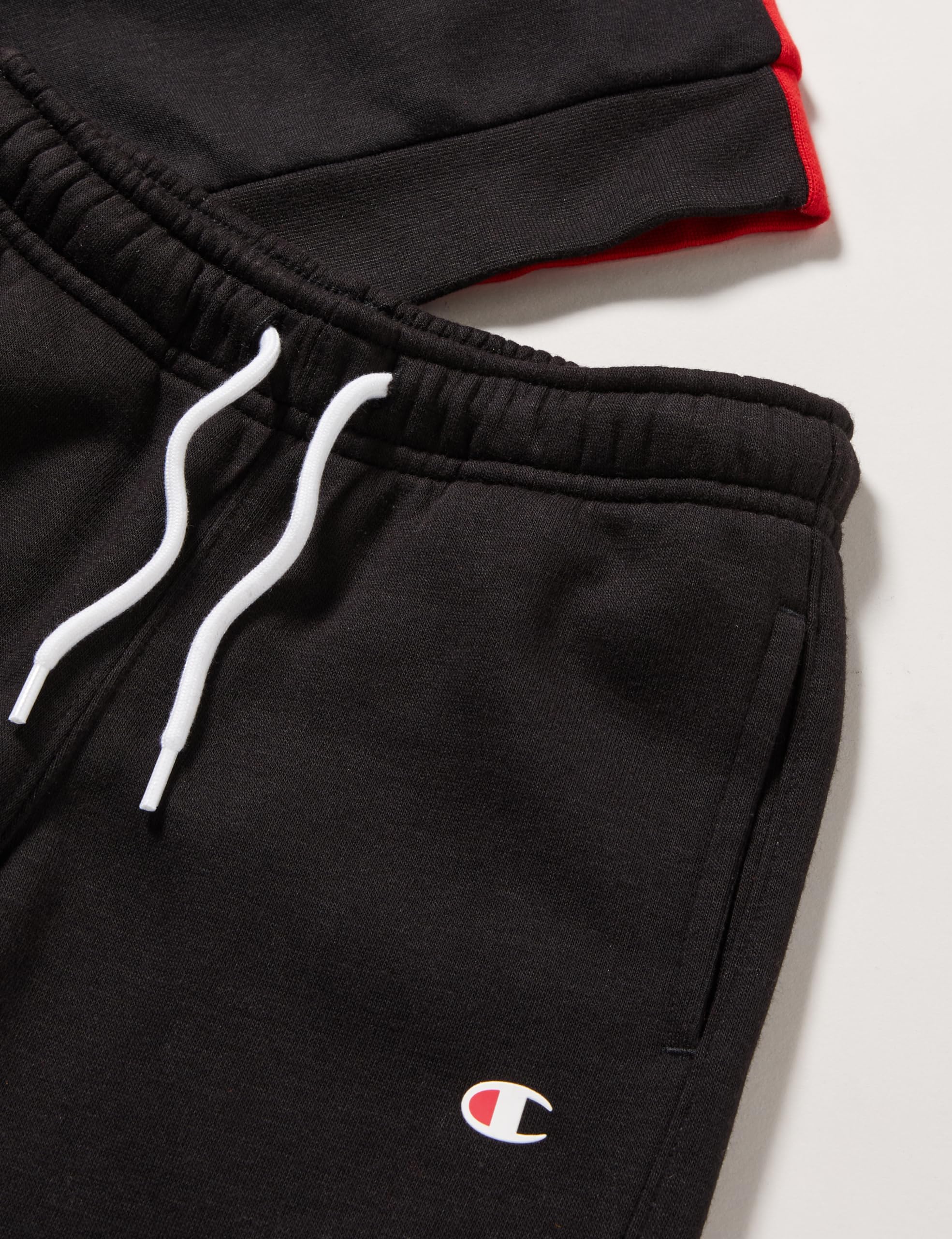 Champion Boy's Crewneck Suit Athletic Sports Kids Tracksuit Set (Rosso Scuro/Nero, 128/7-8 Years)
