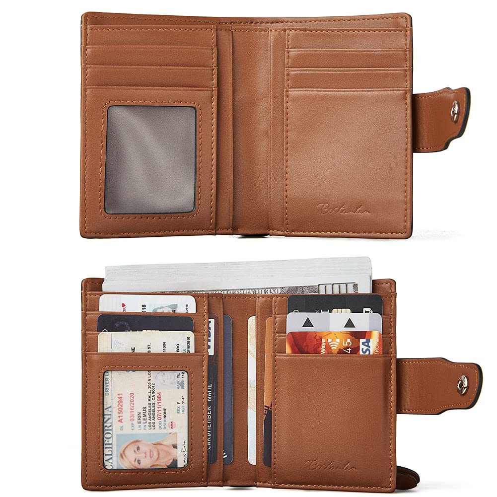 BOSTANTEN Womens Leather Wallets RFID Blocking Large Capacity&Leather 15.6 inch Laptop Backpack Computer Bag