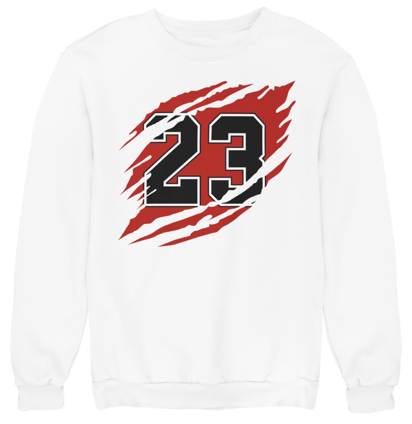 Jordan 23 Slash Men's Sweatshirt To Match Jordan Black White Red Sneakers, Crewneck Pullover Jordan 23 Graphic Sweat Shirt