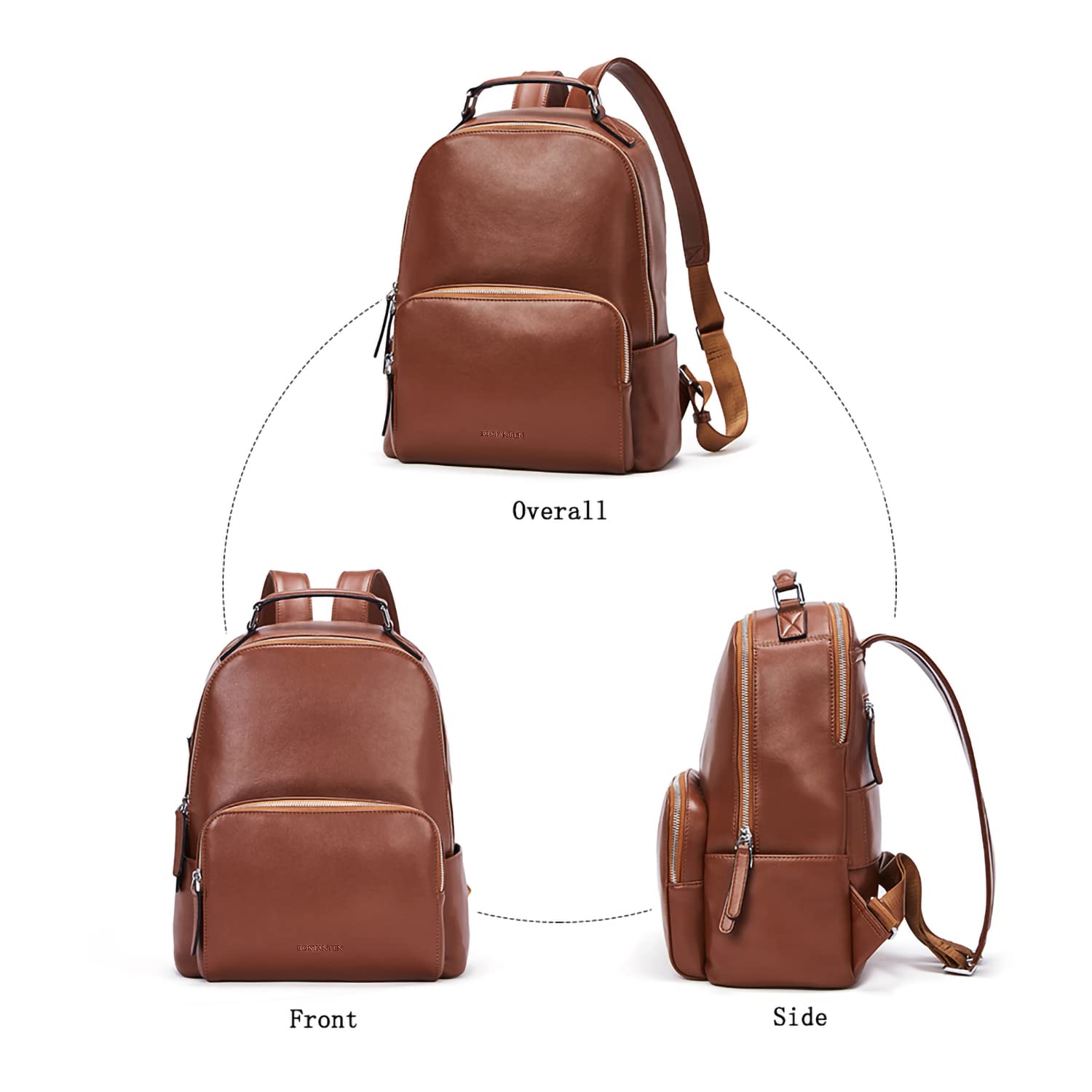 BOSTANTEN Womens Leather Wallets RFID Blocking Large Capacity＆Leather 15.6 inch Laptop Backpack Computer Bag