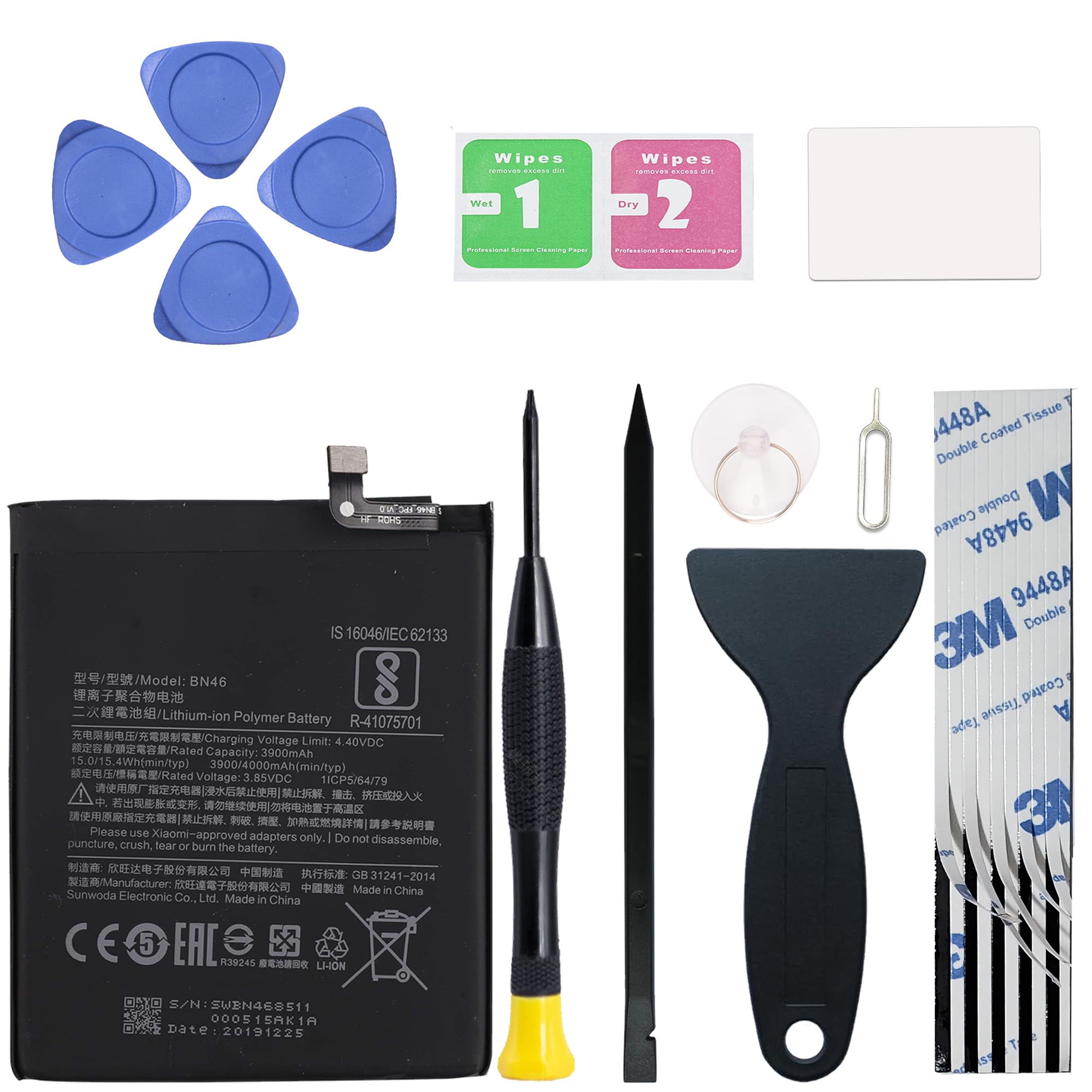 MAXSHARKS New Upgraded Battery for Redmi 7 / Redmi Note 8 & Note 8T, BN46 Replacement Battery Compatible with Redmi 7 / Redmi Note 8 & Note 8T, with Repair Tools