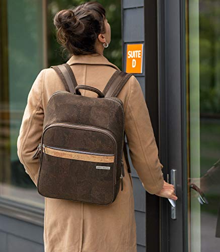 Clark & Mayfield Corbett 16 Laptop Backpack Eco-Friendly (Cocoa)