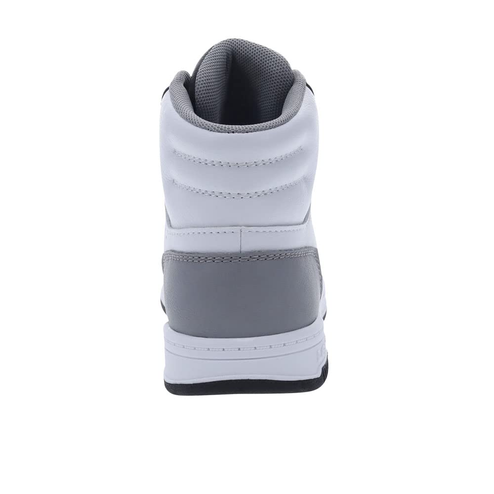 Levi's Kids Drive Hi Synthetic Leather Casual Hightop Sneaker Shoe, White/Black/Grey, 13 M