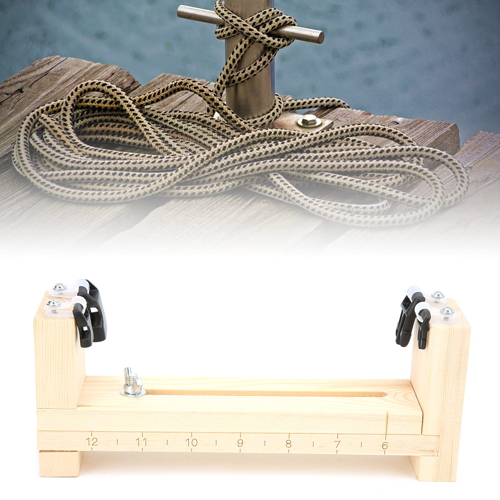 plplaaobo macrame clampUmbrella Rope Bracelet Tool Kit, Multifunctional Bracelet Making Woven, DIY Paracord Jig Woven Wooden Frame Outdoor Knitting Tool Kit