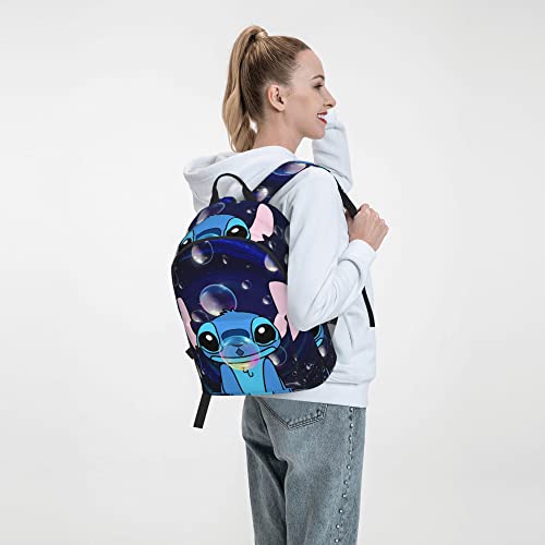 Anime Backpack, 16 Inch Large Capacity Multifunction Laptop Backpacks Daypack, Cute Cartoon Book Bag for Work Travel
