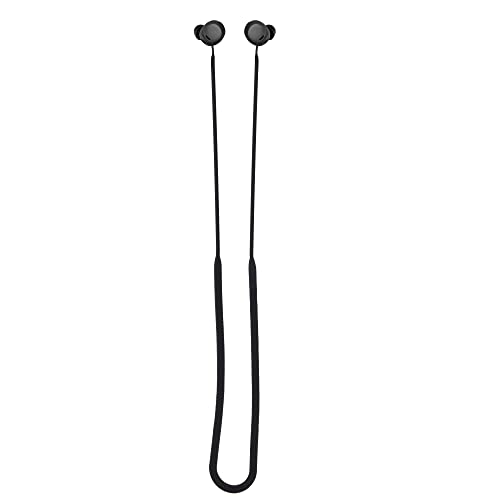 kwmobile Strap Compatible with Google Pixel Buds Pro - Silicone Cord Holder for Wireless Earphones - Black
