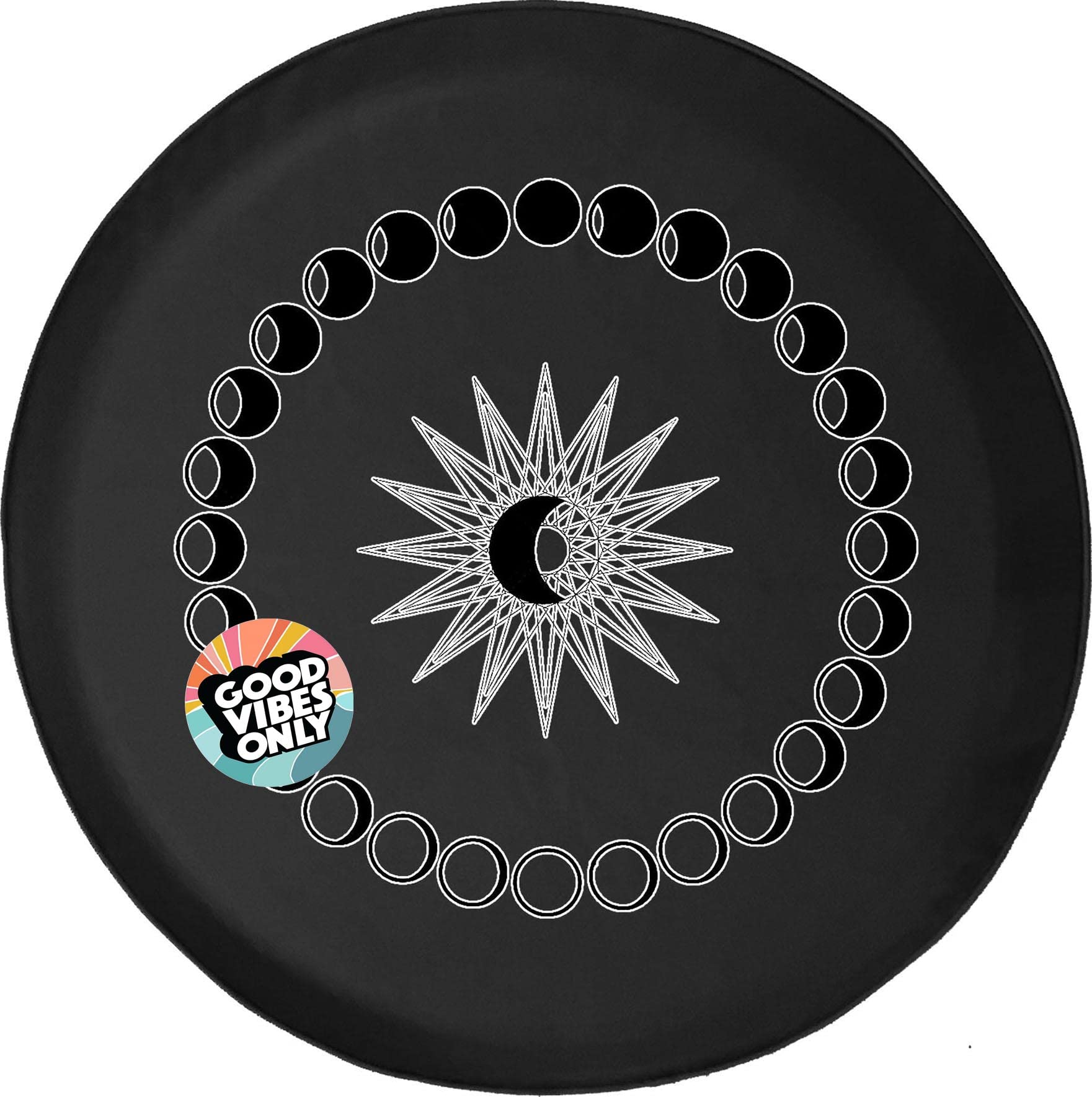 Camper Tire Covers Moon Phases Sun Custom Car Spare Tire Covers Size 30 to 31 Inch