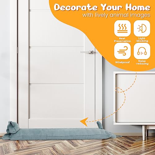 NABOWAN Under Door Draft Stopper 36 inch - Adorable Cat Heavy Duty Under Door Draft Blocker for Door & Window, Animal Draft Stoppers for Bottom of Door