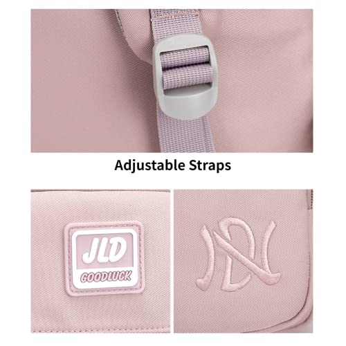 Aesthetic Laptop Backpack Kawaii Backpack Back to School Anti Theft Slim Durable Backpack with Large Capacity (Pink)