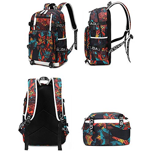 Basketball Player Star Antetokounmpo Multifunction Backpack Travel Student Backpack Fans Bookbag For Men Women (Style 3)