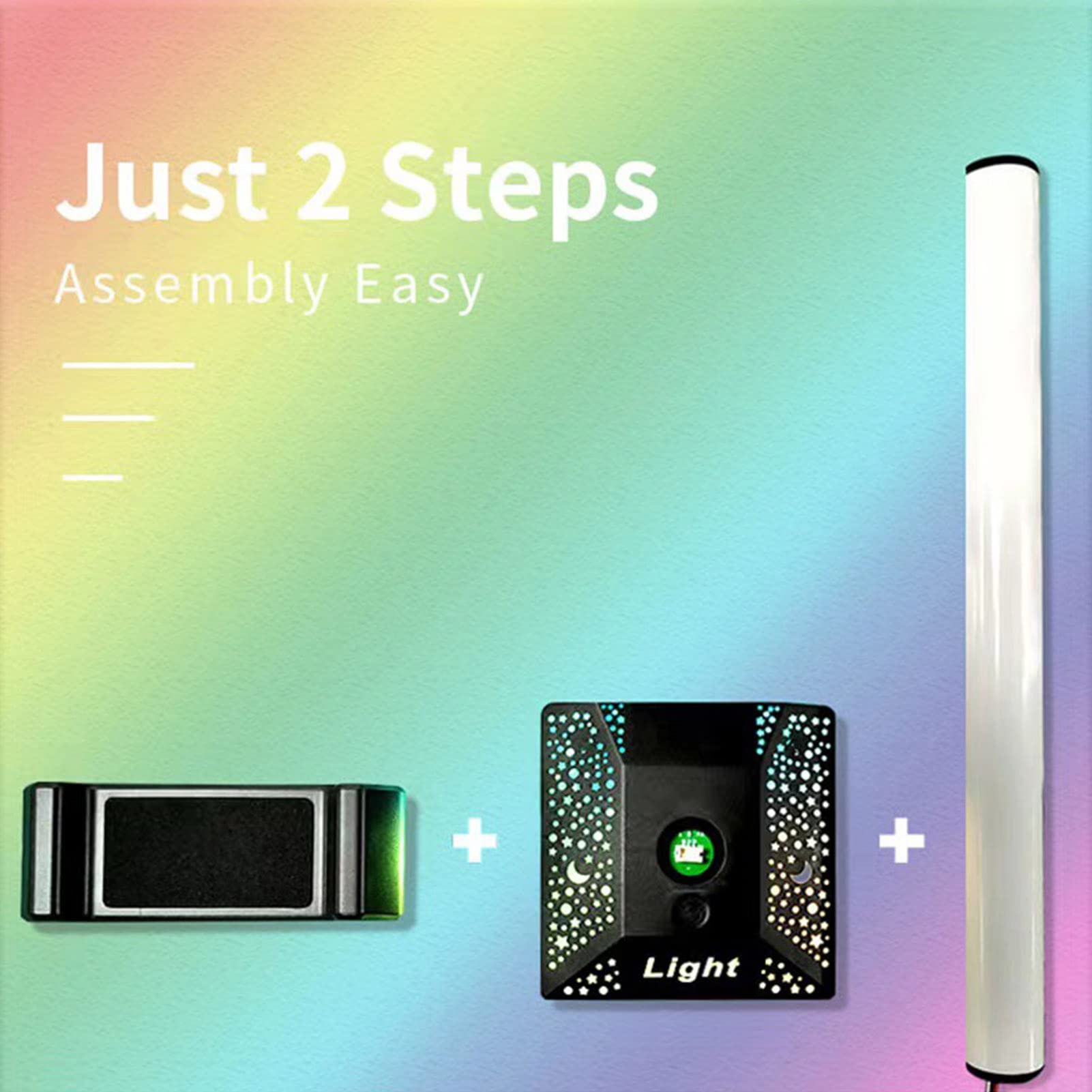 MOCIUN USB Gaming Desktop Headphone Display Stand, RGB Gaming Headphone Stand with Usb2.0 Hub and 3.5mm Port Audio T-ouch Control Led Strip Lamp (A)