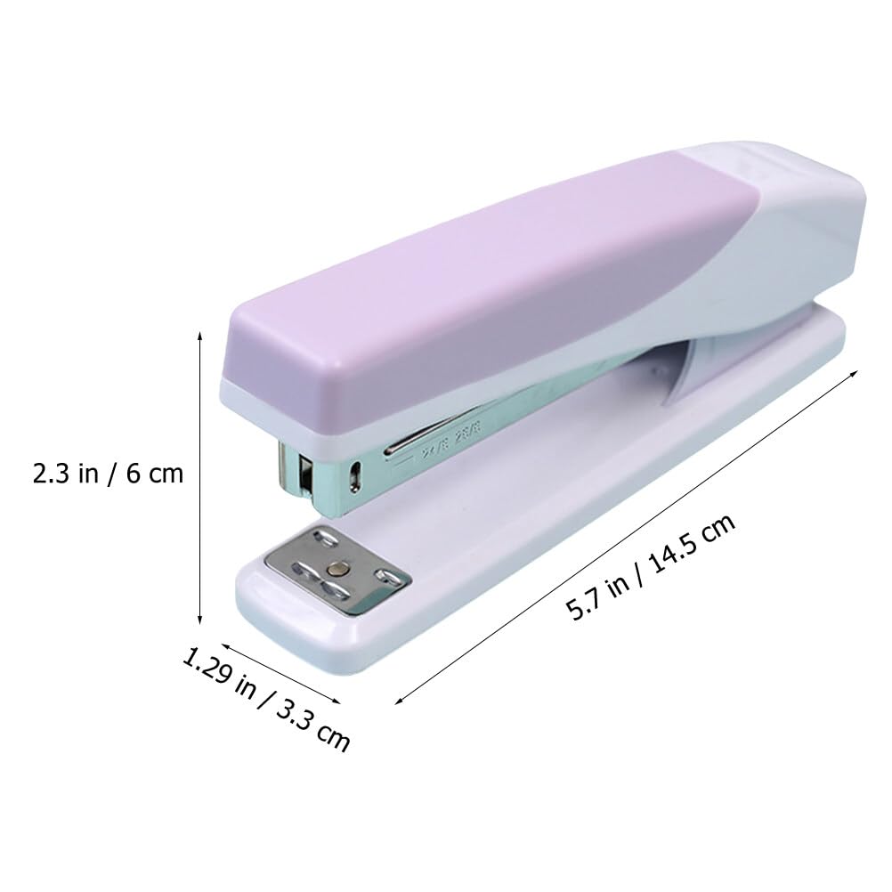 LUOZZY Desktop Large Capacity Stapler - Reduced Effort, Labor-Saving for Office Desk Accessories, Purple
