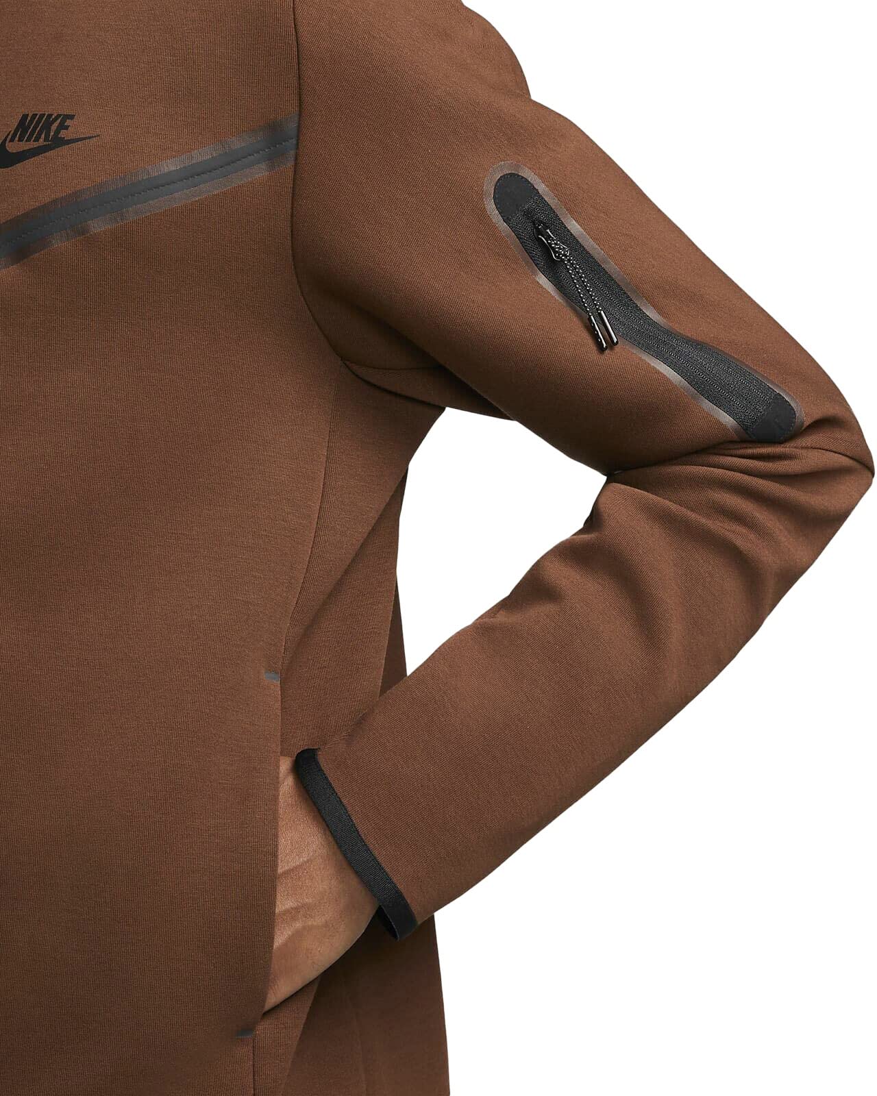 Nike Sportswear Tech Fleece Hoodie Mens Brown/Black -X-Small