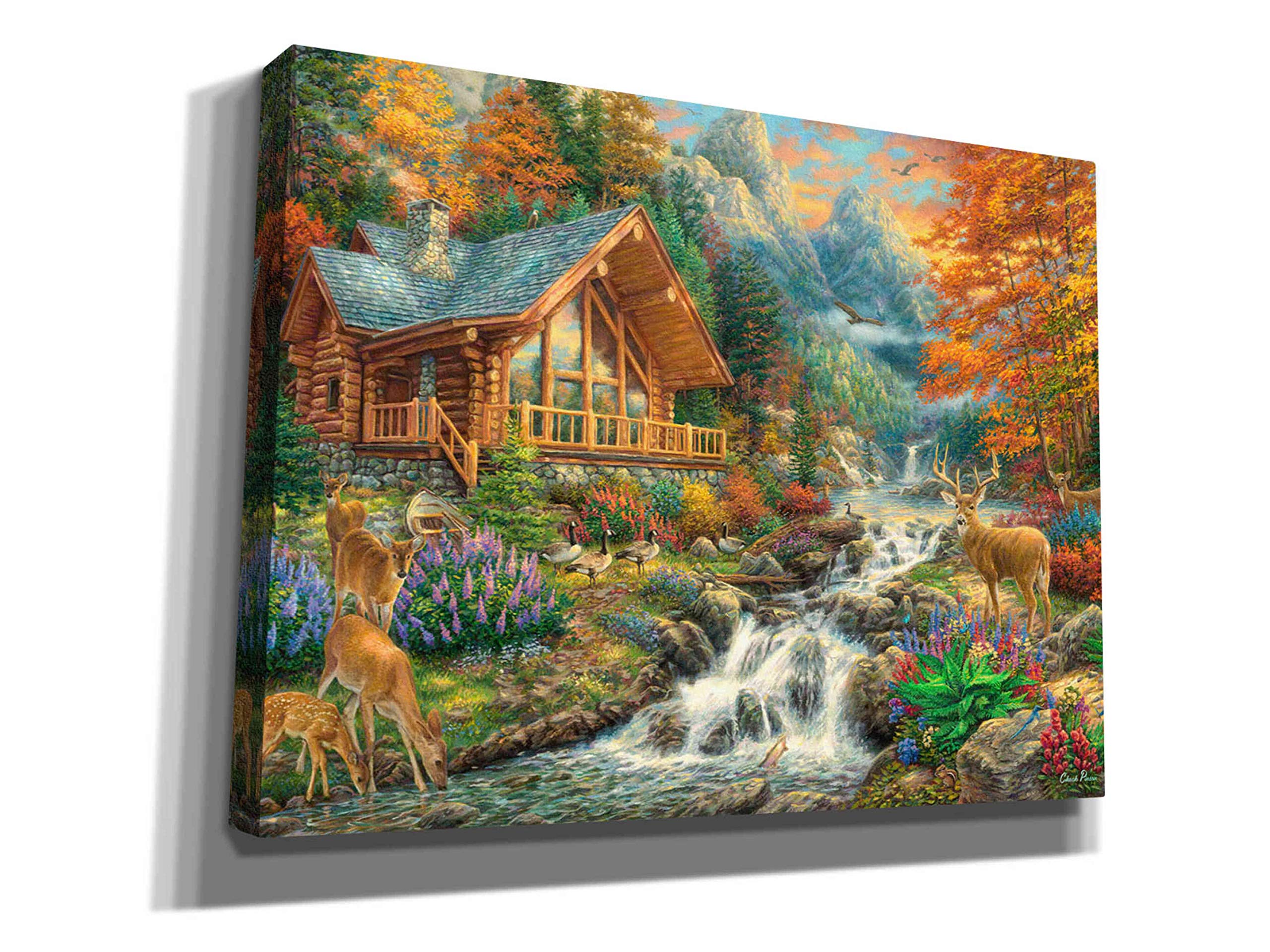 Epic Graffiti 'Alpine Serenity' by Chuck Pinson, Canvas Wall Art, 16"x12"