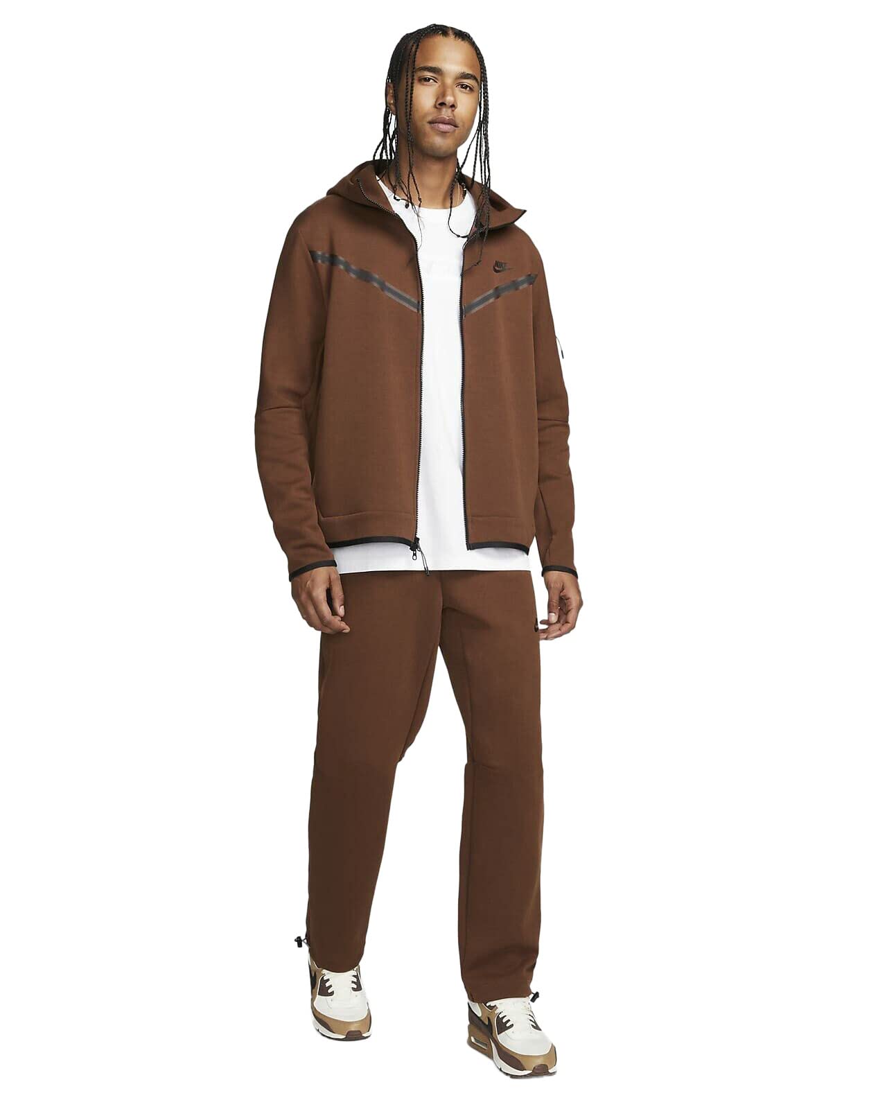 Nike Sportswear Tech Fleece Hoodie Mens Brown/Black -X-Small