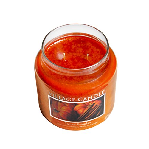 Village Candle Maple Butter and Spiced Pumpkin Large Glass Apothecary Jar Scented Candles