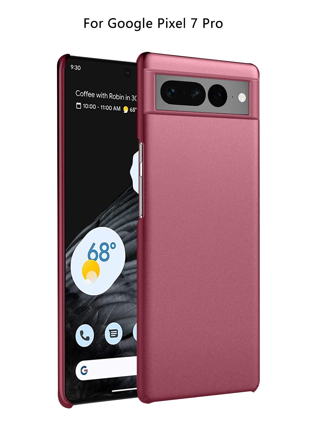 Bastmei for Google Pixel 7 Pro 5G Case (2022),Extremely Light Ultra-Light Super Slim Camera Protection Hard PC Cover Case for Google Pixel 7 Pro 5G (2022)(Gravel Wine Red)