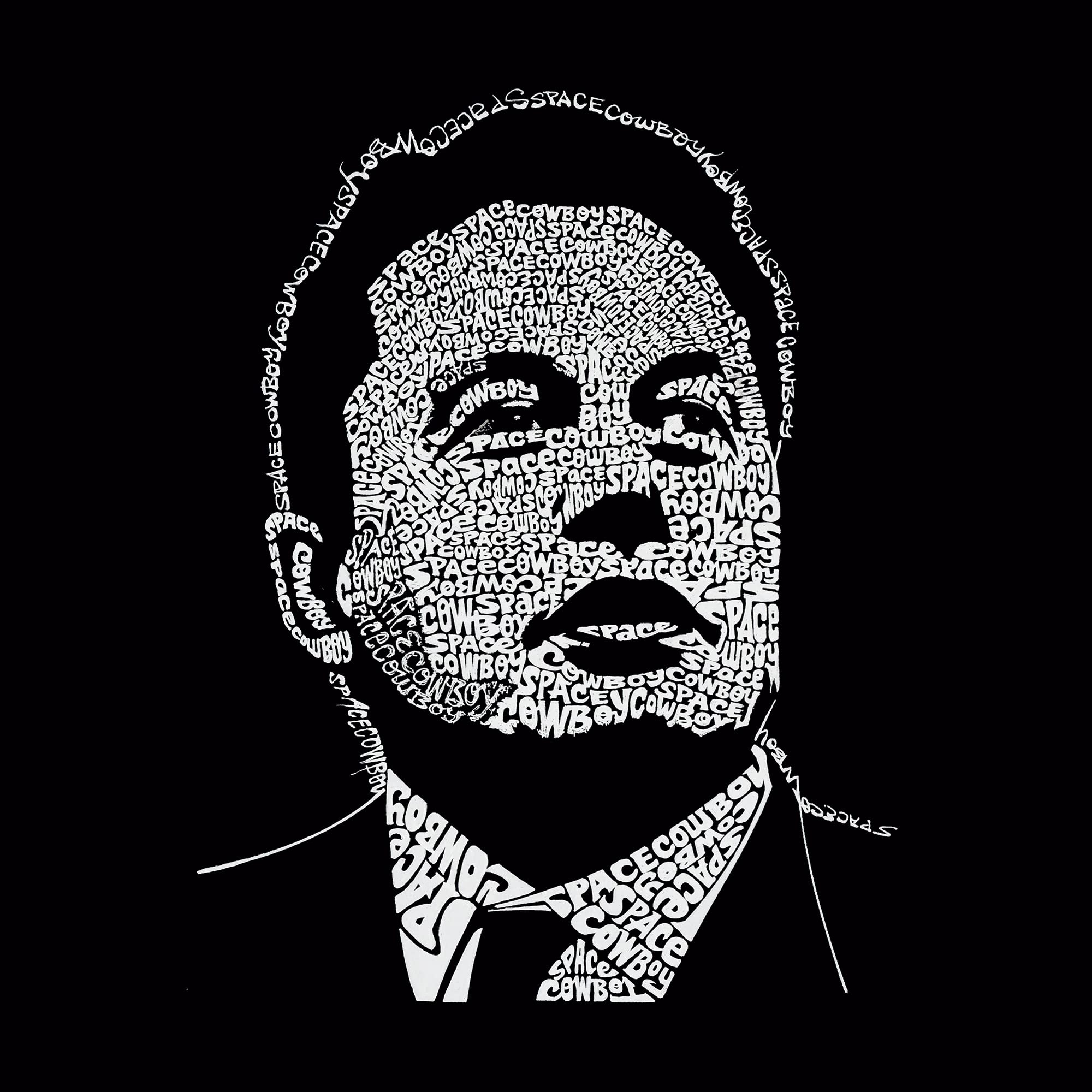 Men's Word Art Hooded Sweatshirt - Elon Musk Black