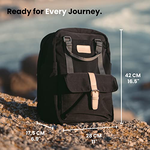 Nordace Eclat Smart Travel Backpack for Men & Women with USB Charging Port, Water Resistant - Light & Durable Laptop Bookbag for Everyday, Hiking, College, Work, School - 15.6 Inch (Black)