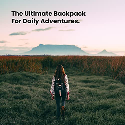Nordace Eclat Smart Travel Backpack for Men & Women with USB Charging Port, Water Resistant - Light & Durable Laptop Bookbag for Everyday, Hiking, College, Work, School - 15.6 Inch (Black)