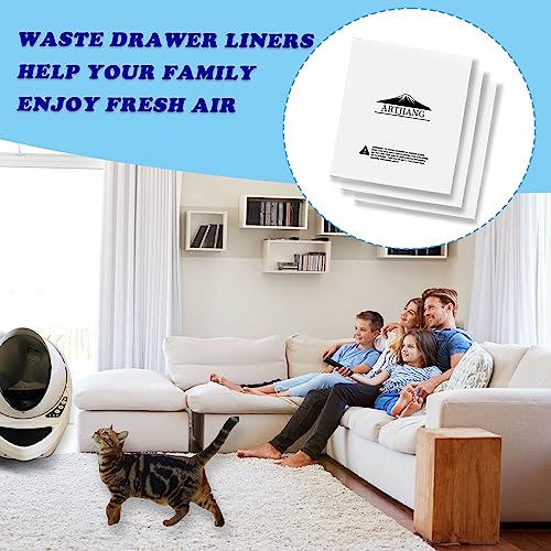 100Pack Litter Box Liner Bags for all Litter Box Automated, Waste Drawer Liner, 9-11 Gallons Liner Bags Custom Compatible with Litter Box Robot