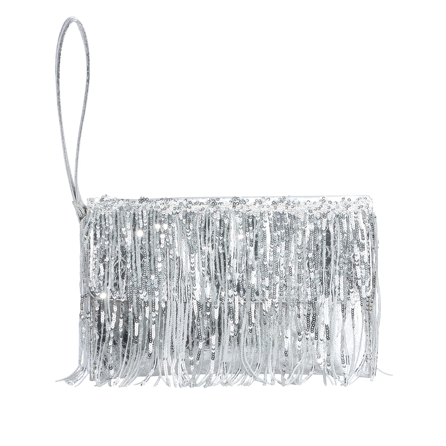 KUANG! Women Sparkling Glitter Evening Clutch Handbag Clutch Bag Sequin Tassels Purse Handbags for Party