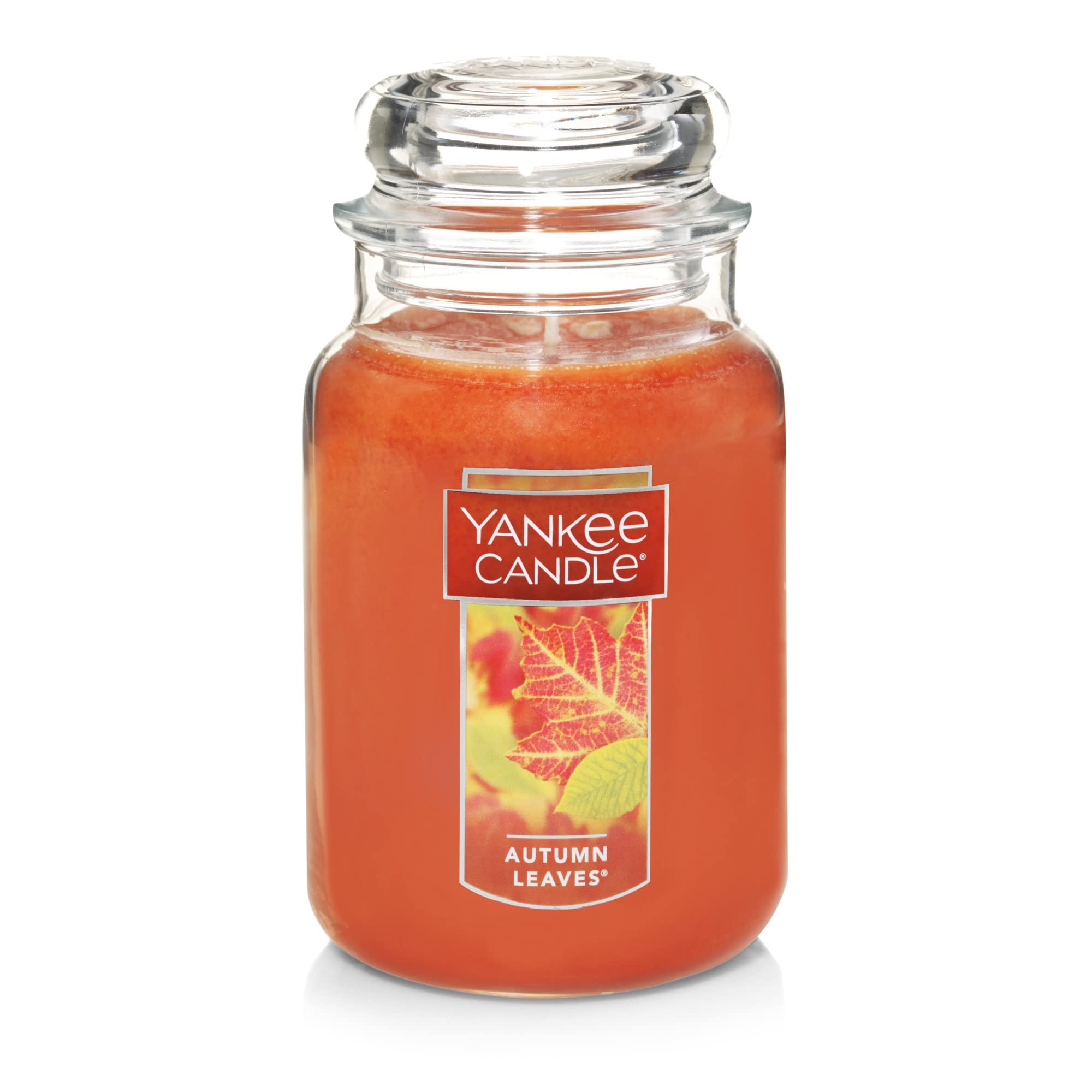 Yankee Candle Autumn Leaves and Autumn Wreath Scented 22oz Large Jar Candles Bundle (2-Pack)