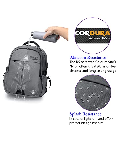 BAUHOO Ballistic Resistant Backpack (Double Shield) Grey