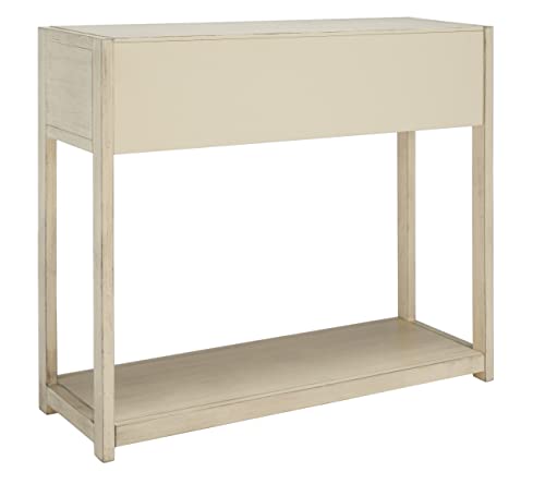 SAFAVIEH Home Collection Sadie Contemporary Antique White 2-Drawer Console Table (Fully Assembled)