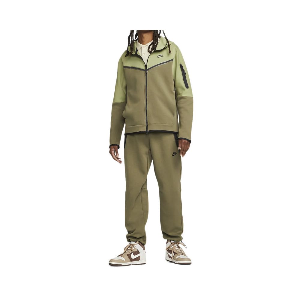 Nike Sportswear Alligator/Medium Olive/Black Tech Fleece Full-Zip Hoodie - XS
