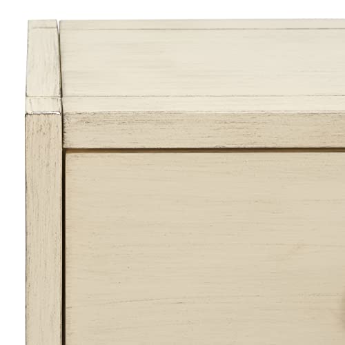 SAFAVIEH Home Collection Sadie Contemporary Antique White 2-Drawer Console Table (Fully Assembled)