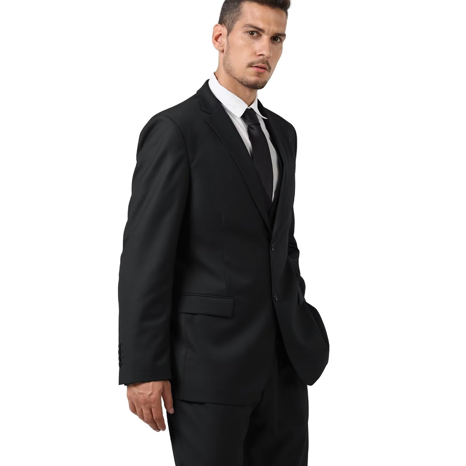 Black Blazer for Men Men's Suit Jacket Slim Fit Men's Sport Coats & Blazers for Wedding Dinner Smoking Jacket Size S