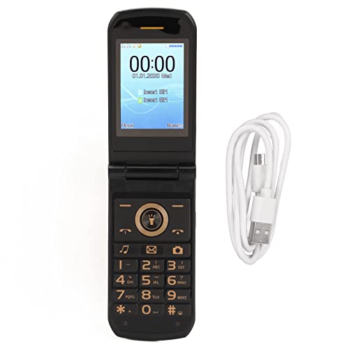 Yoidesu 2G Unlocked Senior Flip Cell Phone, Clamshell Mobile Phone, Large Screen Standby Dual SIM Unlocked Cell Phone with 3800mAh Battery