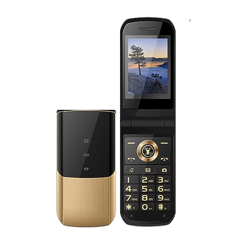 Yoidesu 2G Unlocked Senior Flip Cell Phone, Clamshell Mobile Phone, Large Screen Standby Dual SIM Unlocked Cell Phone with 3800mAh Battery