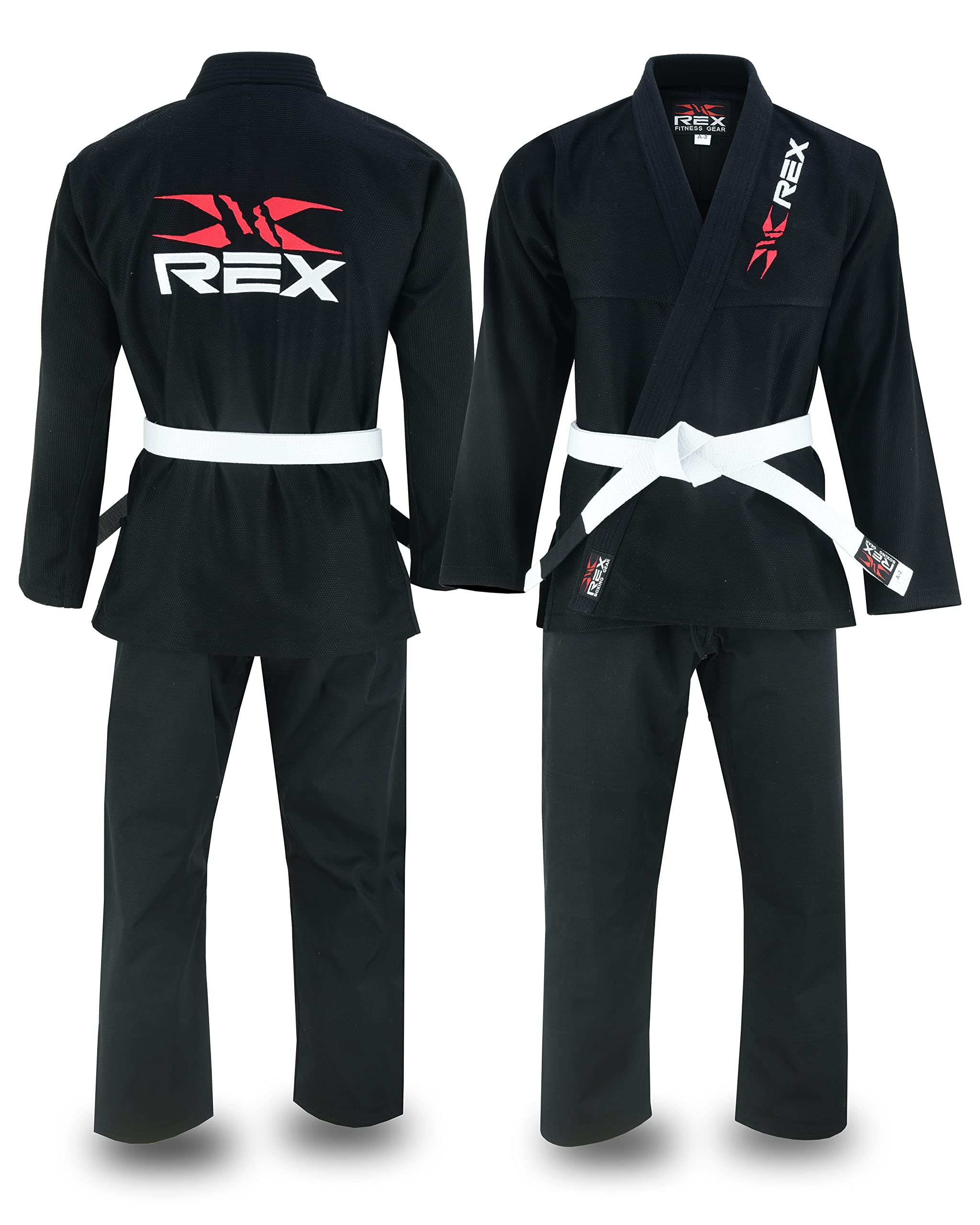 REX Sports Brazilian Jiu Jitsu, for Men and Women BJJ Gi Grappling Kimonos Lightweight White Belt (Royal Blue, K0)