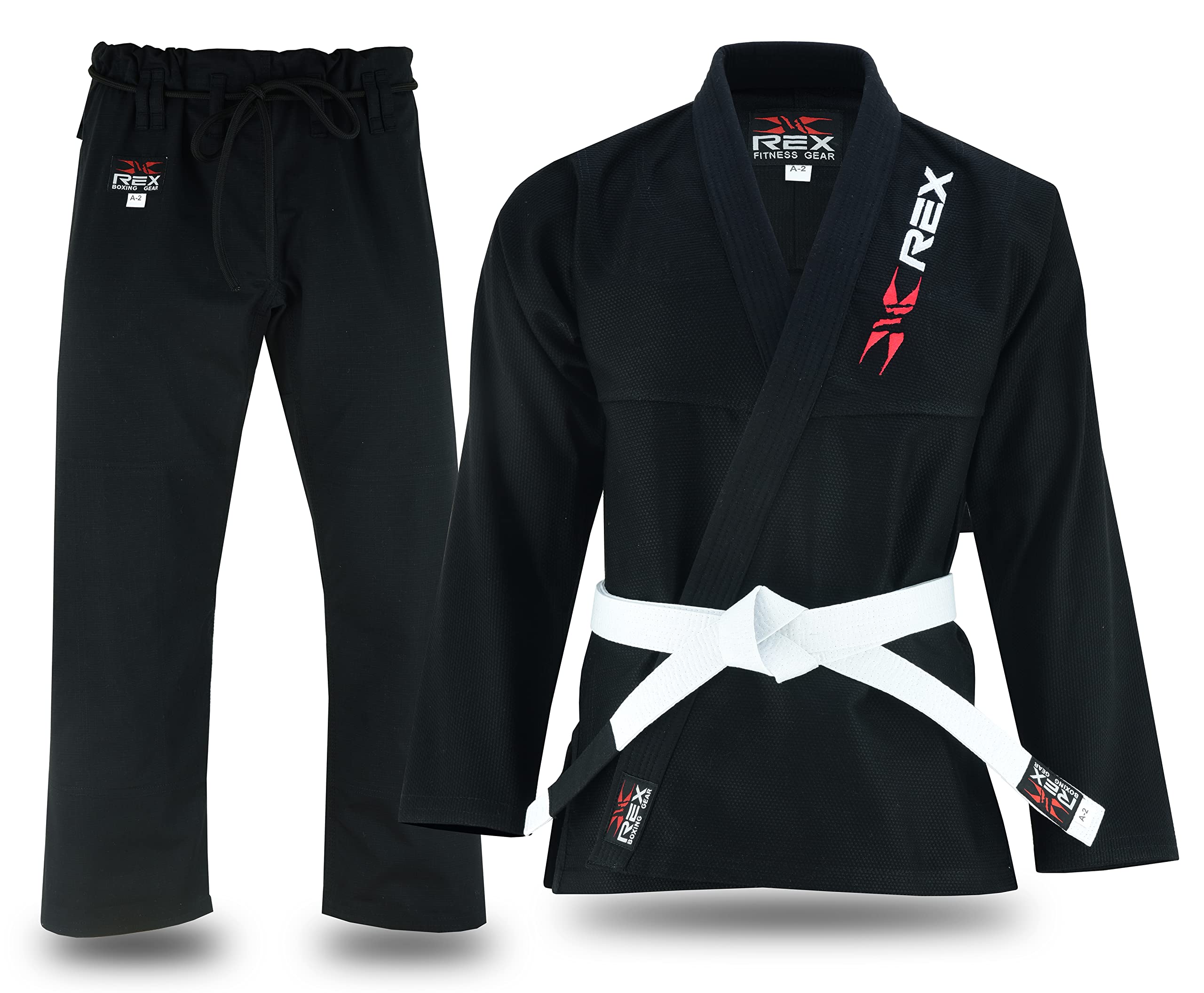 REX Sports Brazilian Jiu Jitsu, for Men and Women BJJ Gi Grappling Kimonos Lightweight White Belt (Royal Blue, K0)