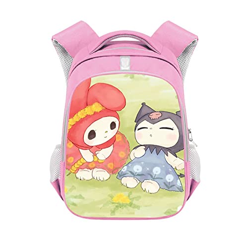 Cartoon Cute Backpack Ku-ro-mi My-Melody Cinn-amo-roll Cosplay Schoolbag Kawaii Student School Bag for Girls Birthday Gifts pink 24