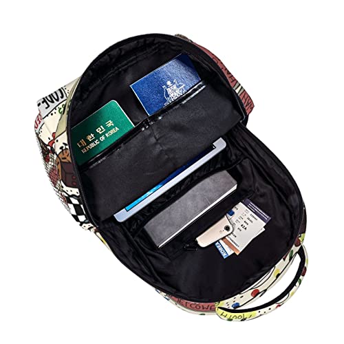 YJZINING Stranger Backpack Large Capacity Portable Laptop Backpack Outdoor Travel Durable Alphabet Backpack For Boys Girls (Style-6, One Size)