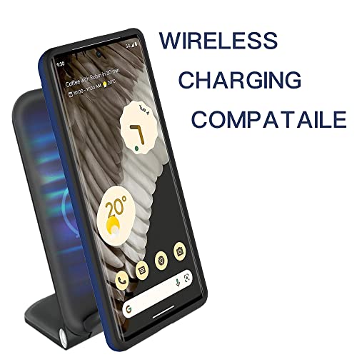 Google Pixel 7 Pro Case with Screen Protector, Dual Guard Shockproof Protection Military Grade Heavy Duty Dual Layer Case for Google Pixel 7 Pro (Blue)