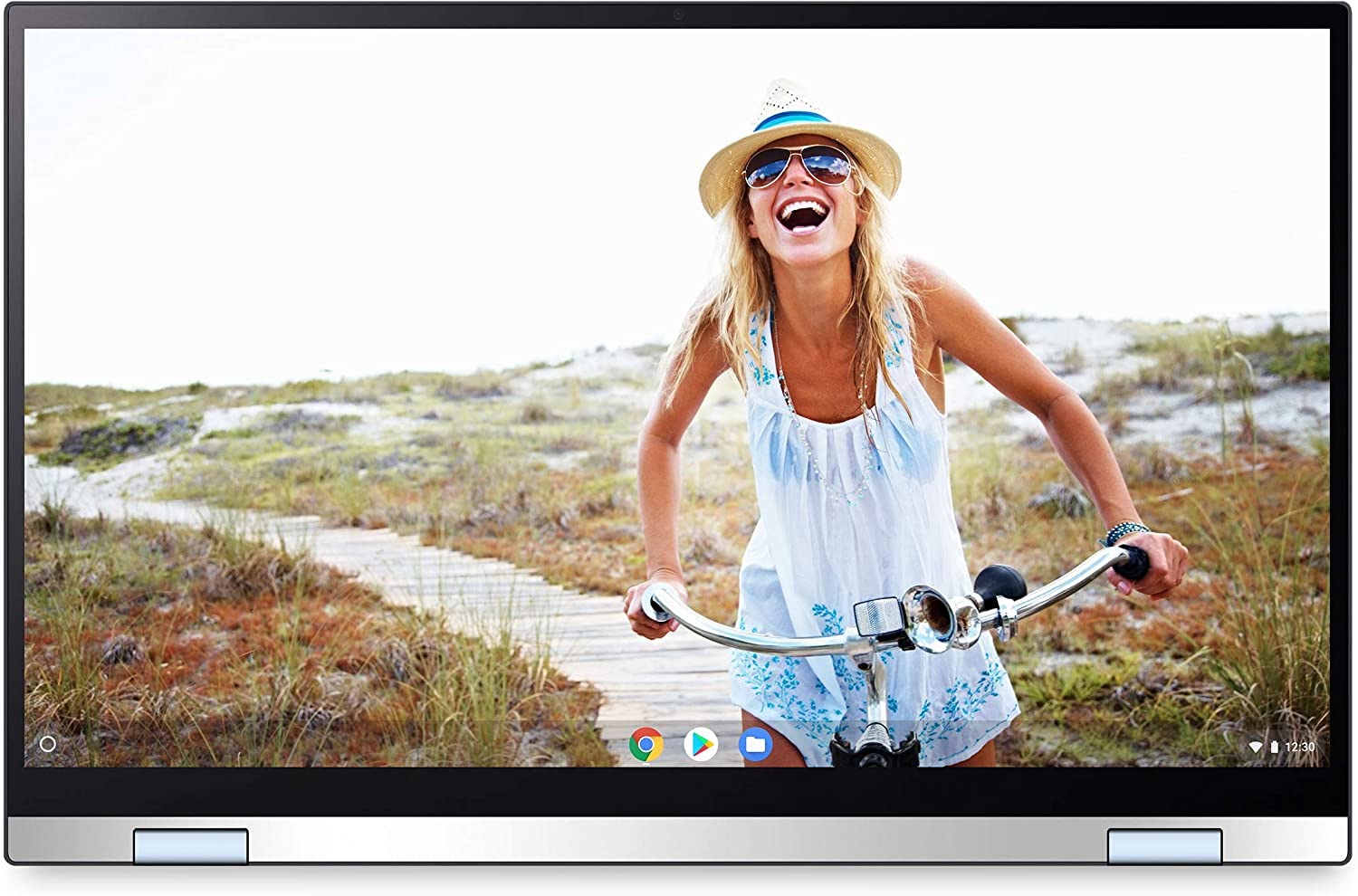 Asus Flip 2-in-1 14'' FHD Touchscreen Chromebook Laptop, Intel Core m3-8100Y(up to 3.4 GHz), 128GB Space(64GB eMMC+64GB Card),8GB RAM, Webcam, WiFi, Chrome OS, +JVQ MP Blue Silver 2X Storage
