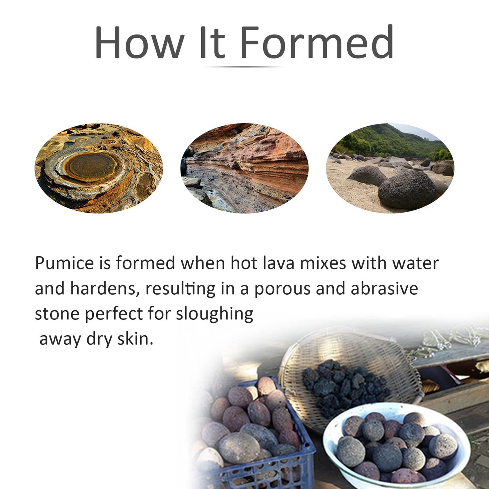 2X Lava Pumice Stone for Foot Scrubber, Foot Pumice to Remove (Random Color and Shape)