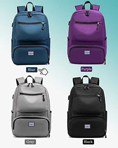 SMITH SURSEE Travel Laptop Backpack 15.6 Inch Business Anti Theft Slim Durable Laptops Backpack with USB Charging Port Water Resistant College School Computer Bag Gifts for Men & Women